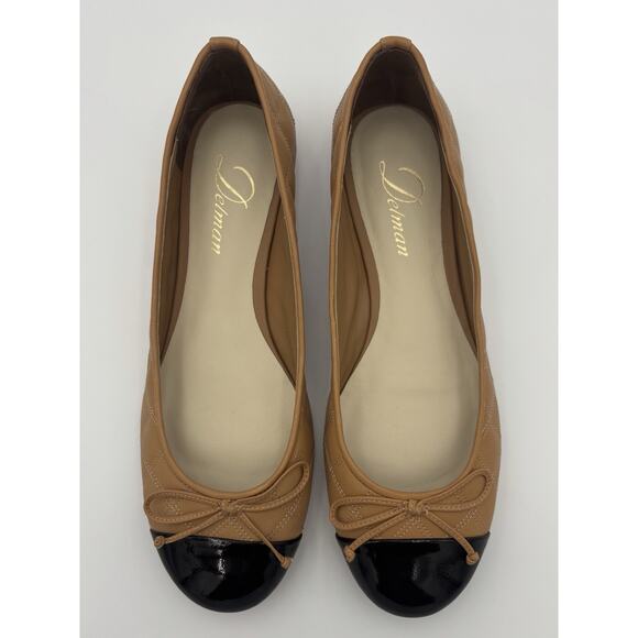 Delman | Shoes | Delman Wimbley Ballet Flats Ballerina Tan Quilted ...